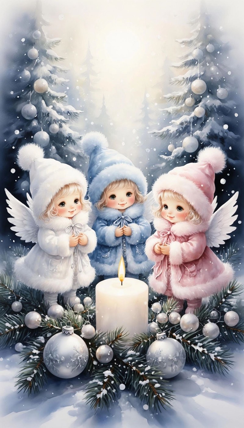 Solve Little Angels jigsaw puzzle online with 28 pieces
