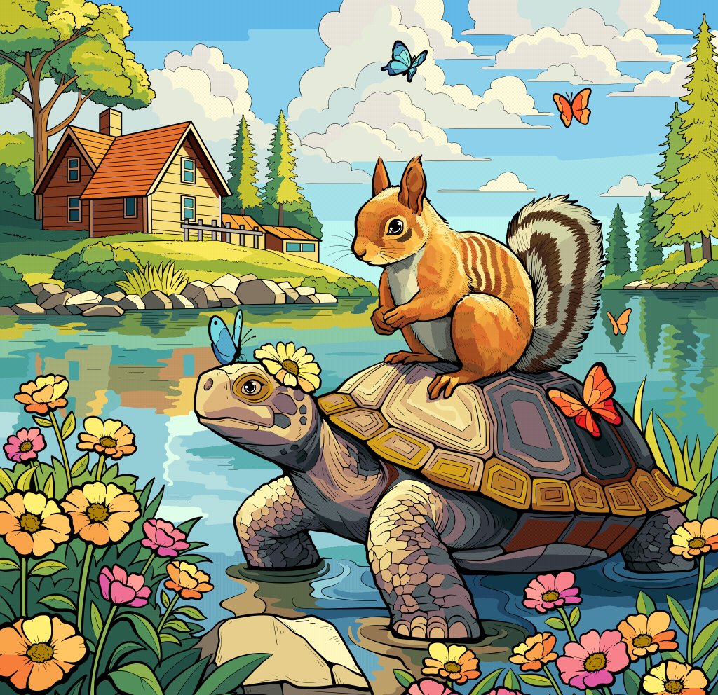 Solve Turtle and Friends jigsaw puzzle online with 306 pieces