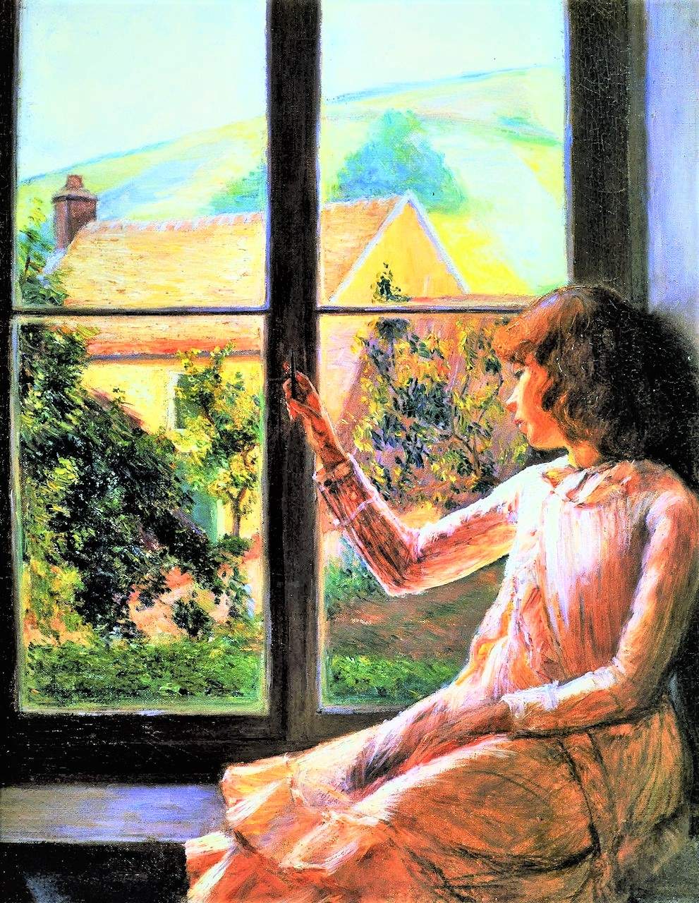 Solve Child in Window jigsaw puzzle online with 180 pieces