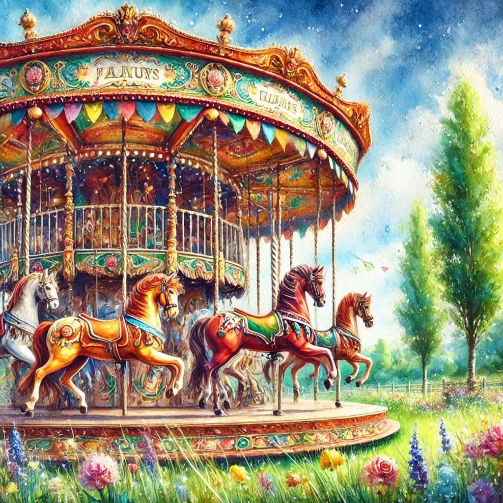 Solve The carousel (resize 9 to 306 pieces) jigsaw puzzle online with ...