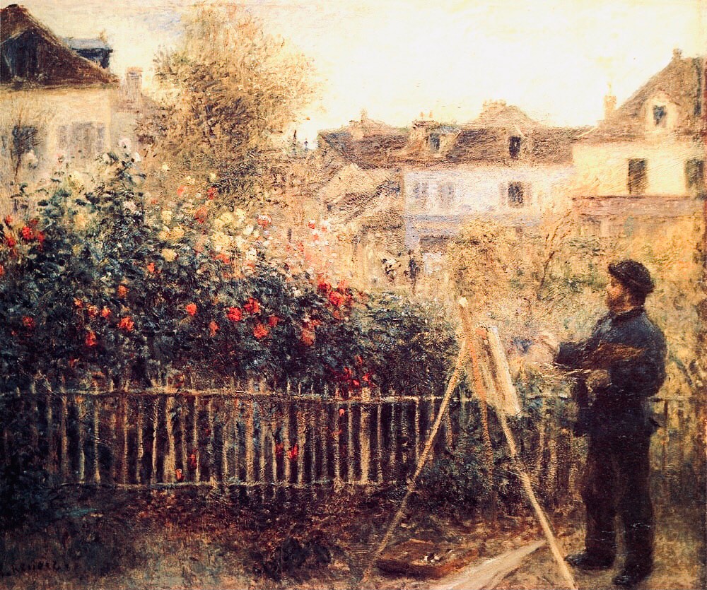 Solve Claude Monet painting in his Garden at Argenteuil, 1873, Pierre ...