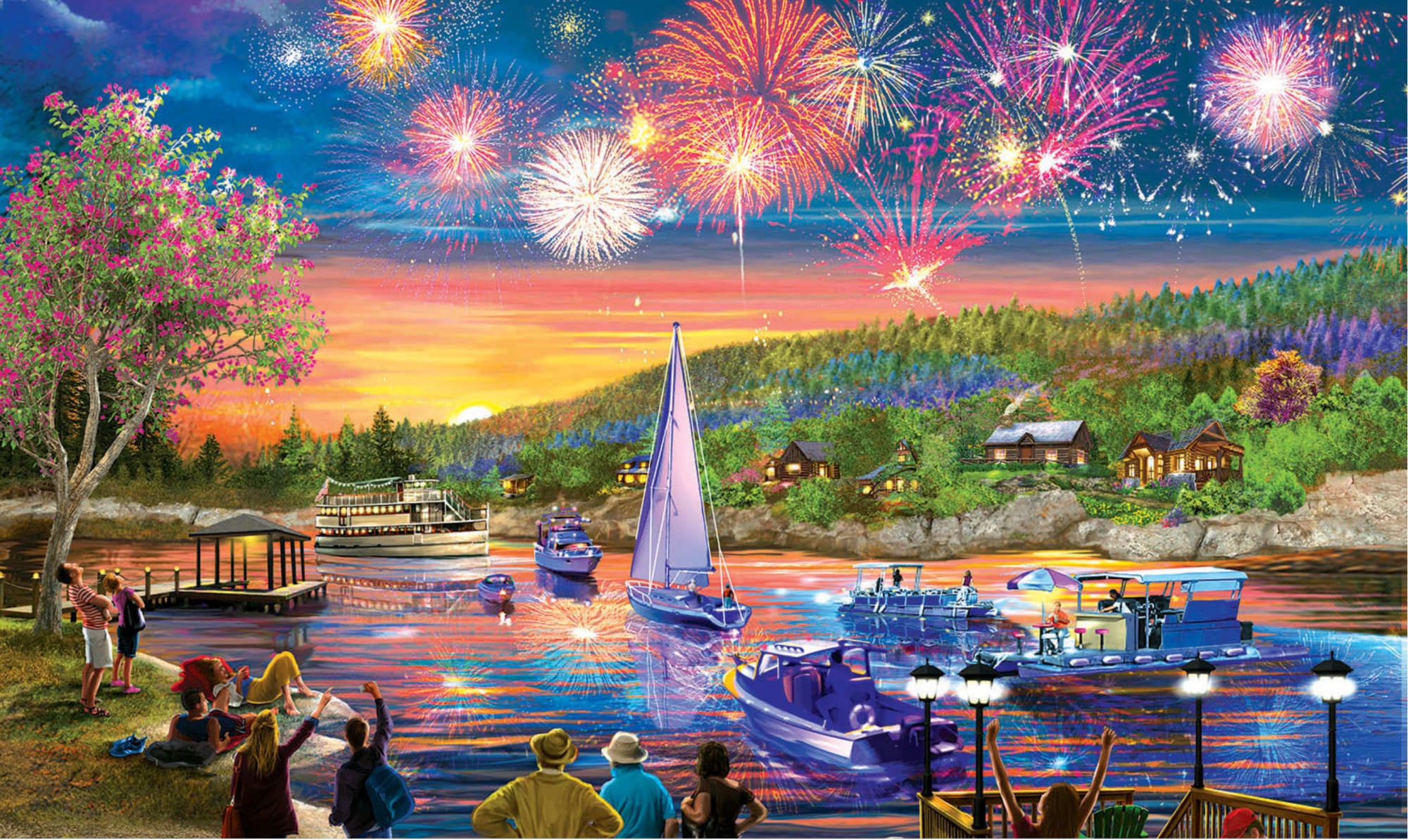 Solve Fireworks 160 jigsaw puzzle online with 160 pieces