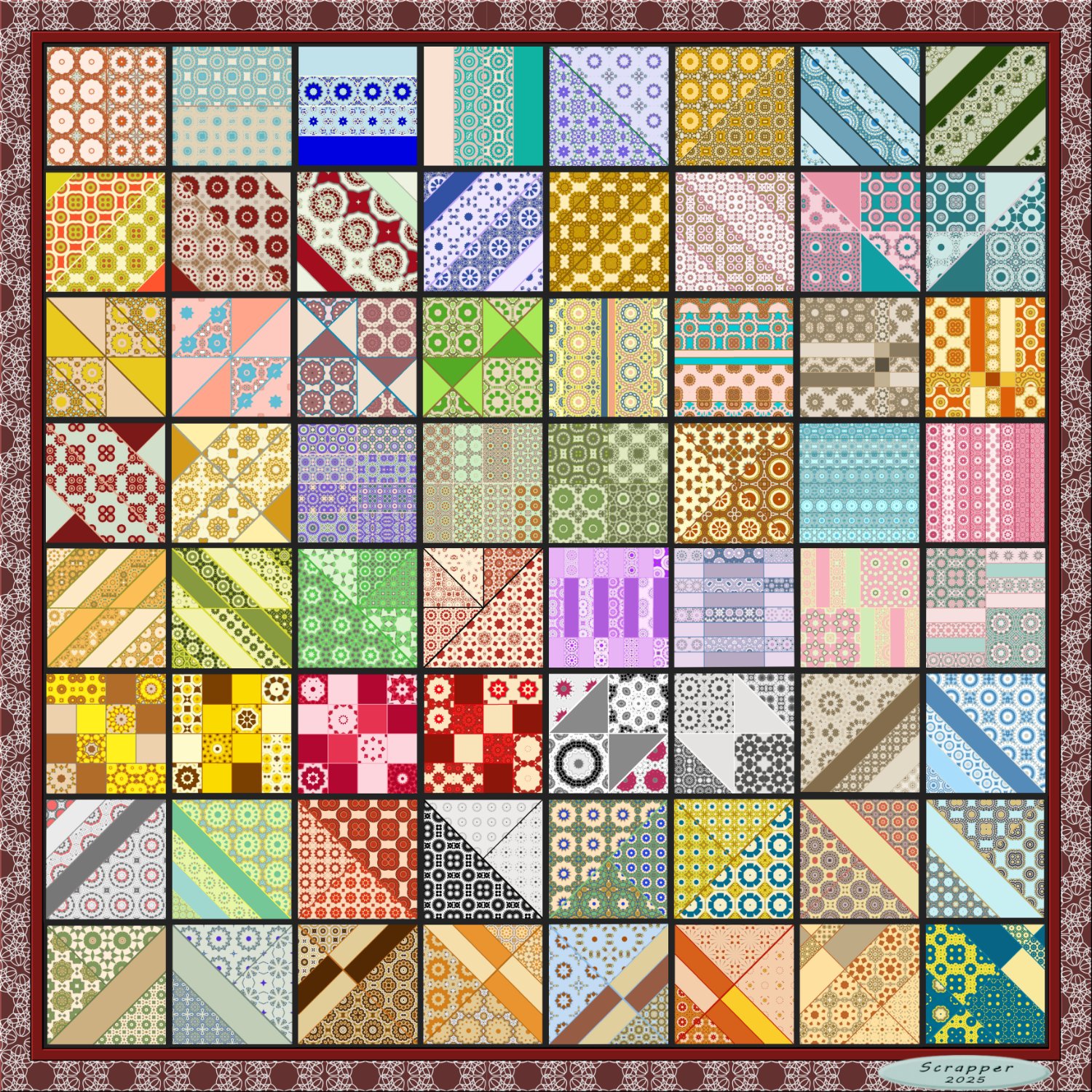 Solve lots'o lines basic jigsaw puzzle online with 225 pieces