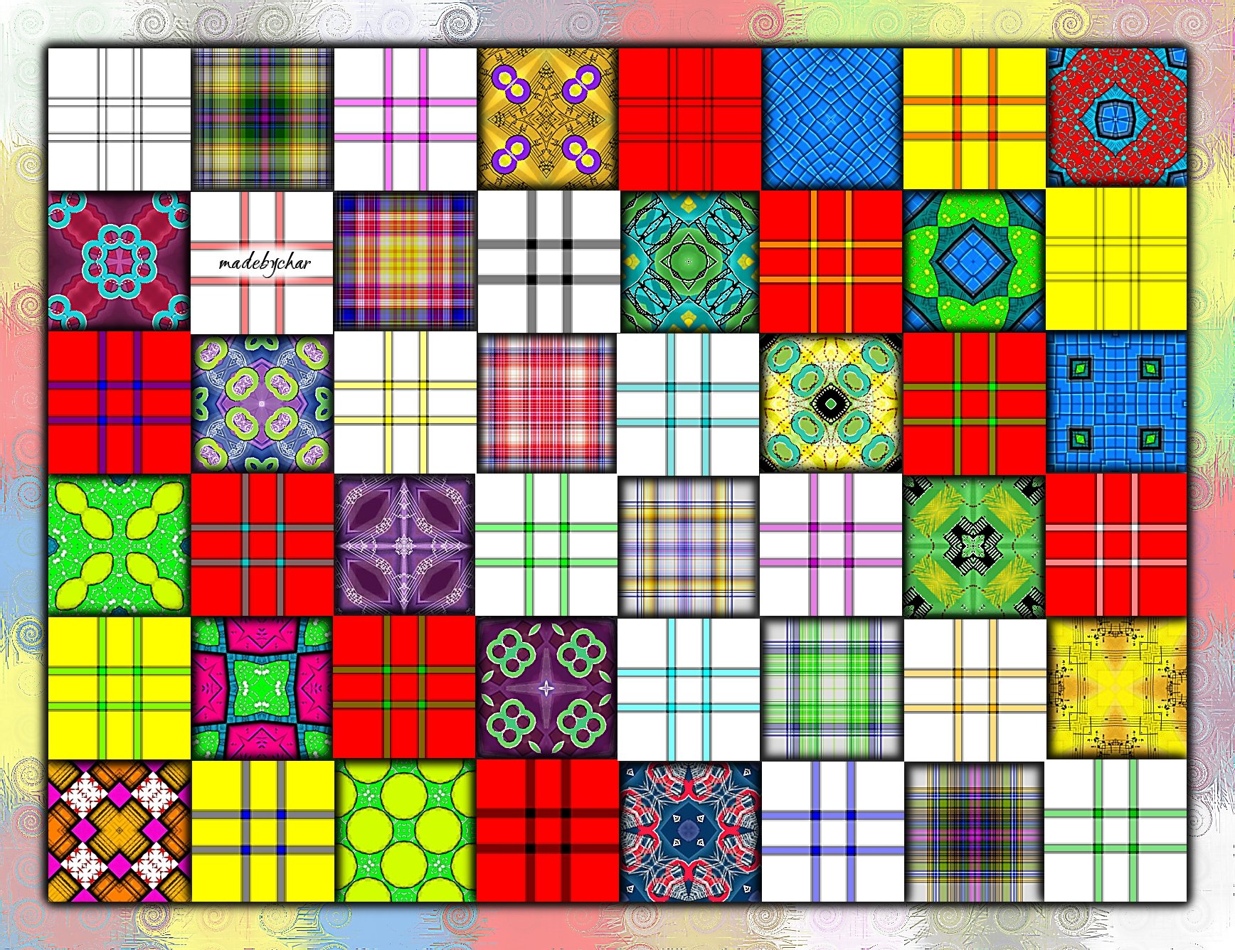 Solve Sort of plaid... jigsaw puzzle online with 99 pieces