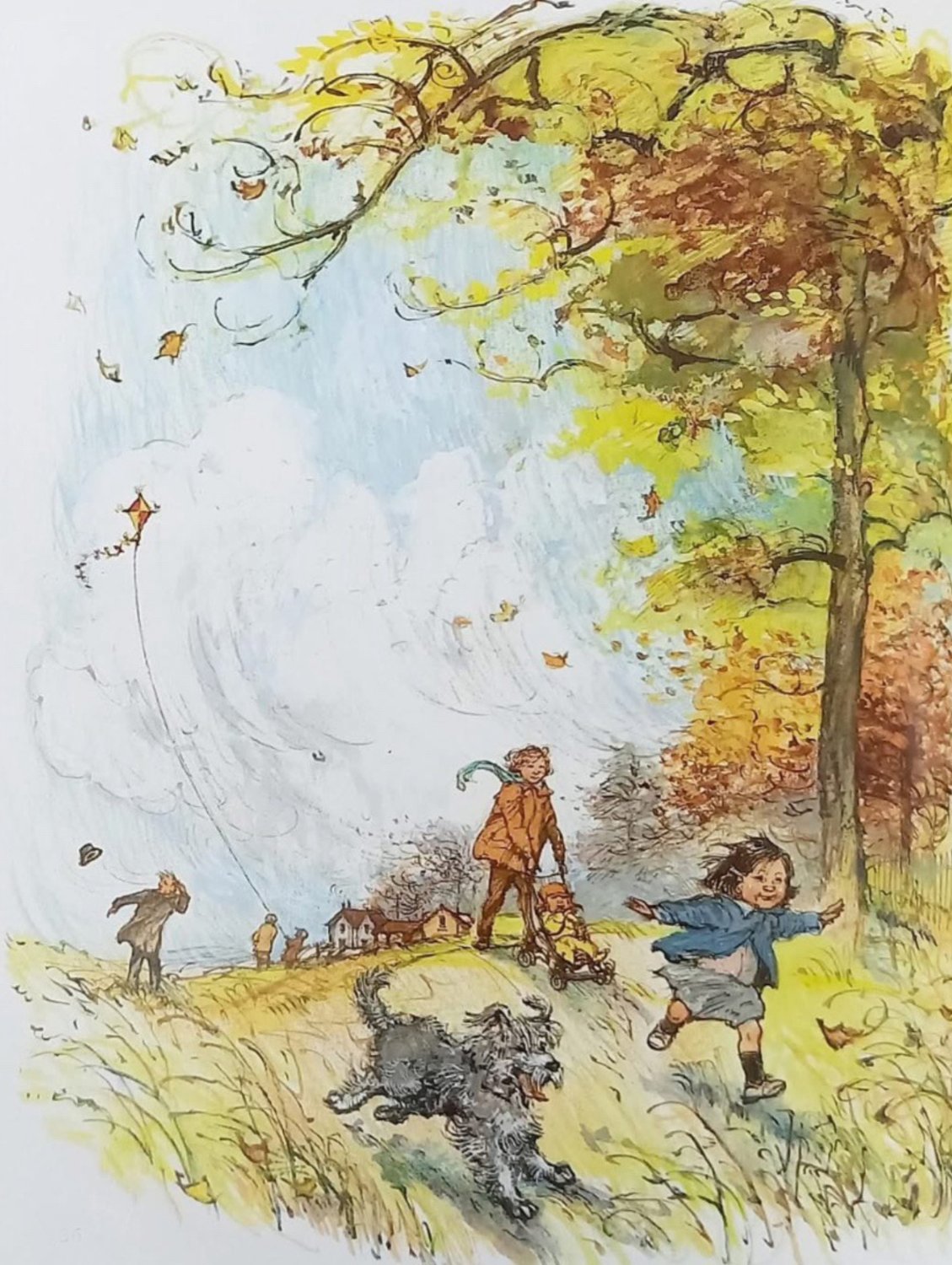 Solve A Windy Day In Autumn jigsaw puzzle online with 80 pieces