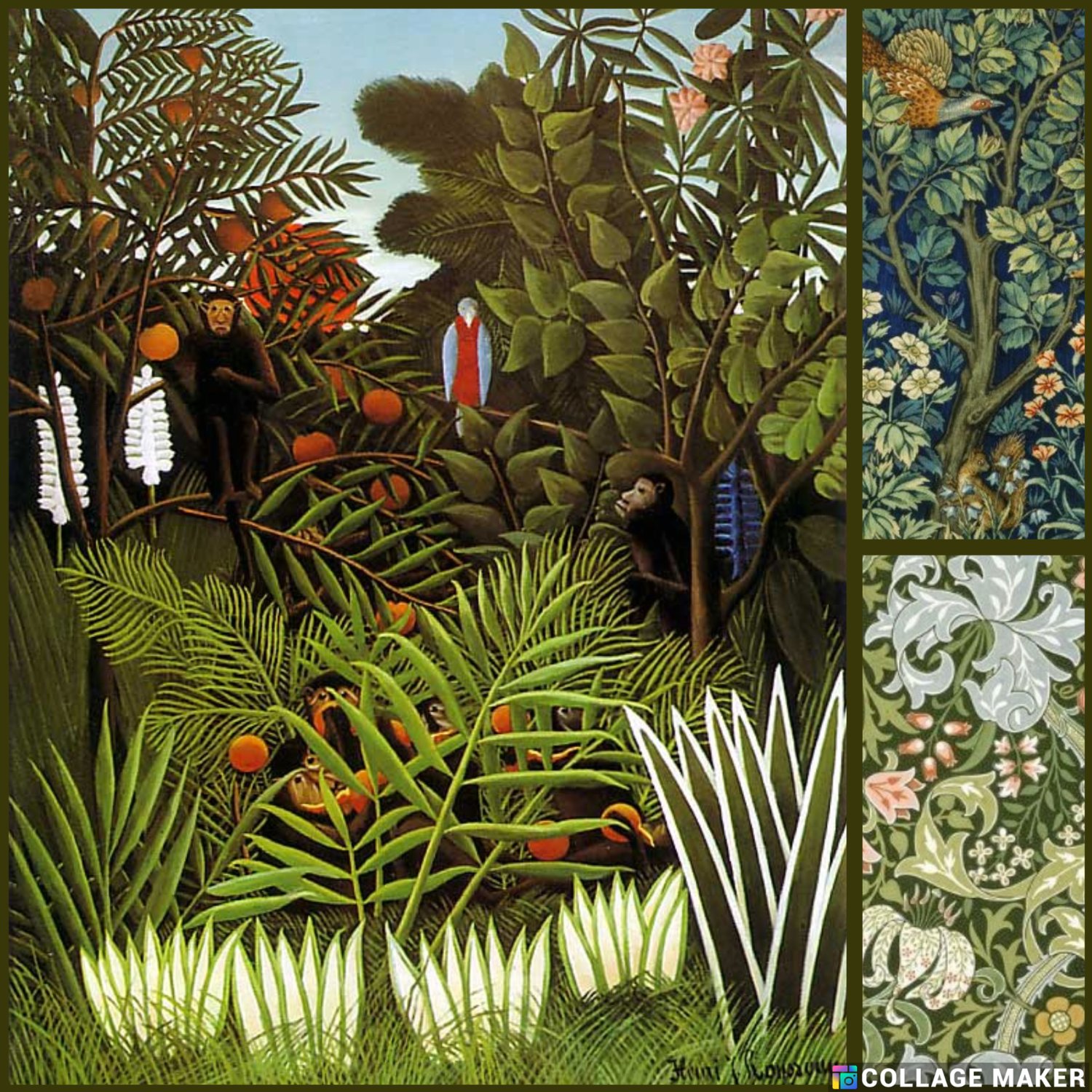 Solve Exotic Landscape by Henri Rousseau with Wm Morris prints ...
