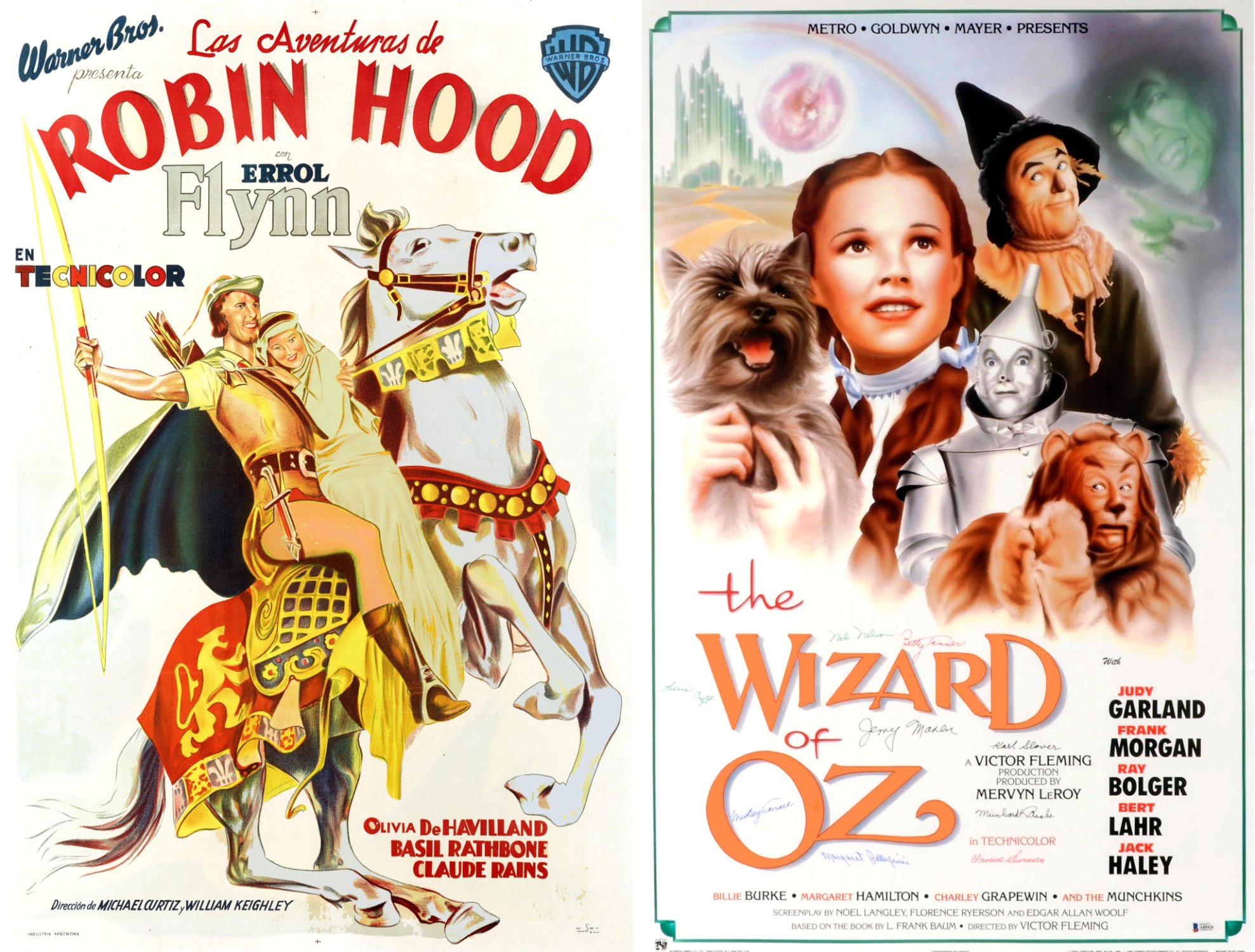 Solve The Adventures of Robin Hood ~ 1938 and The Wizard of Oz ~ 1939 ...