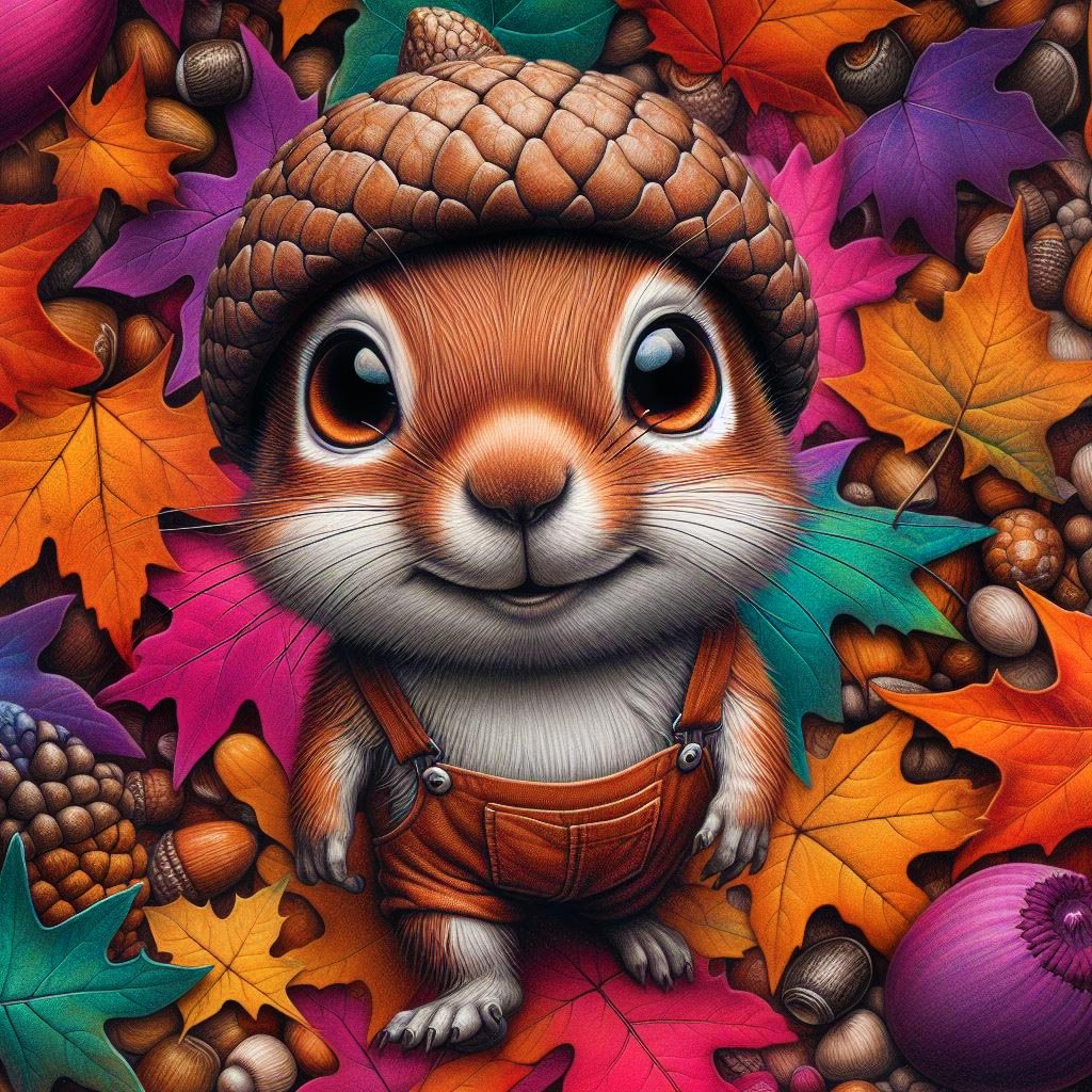 Solve Alvin enjoying the fall leaves jigsaw puzzle online with 64 pieces