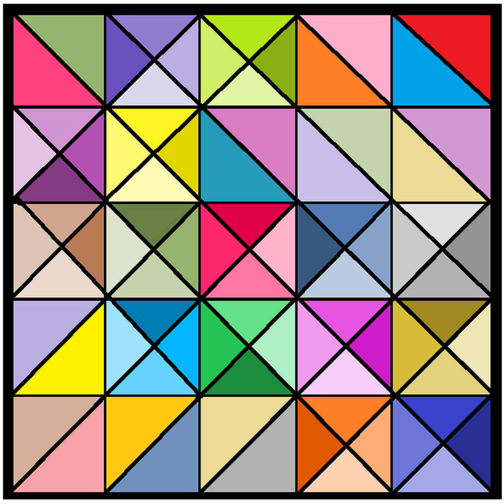 Solve 041214 Geometric 209 Triangles jigsaw puzzle online with 100 pieces