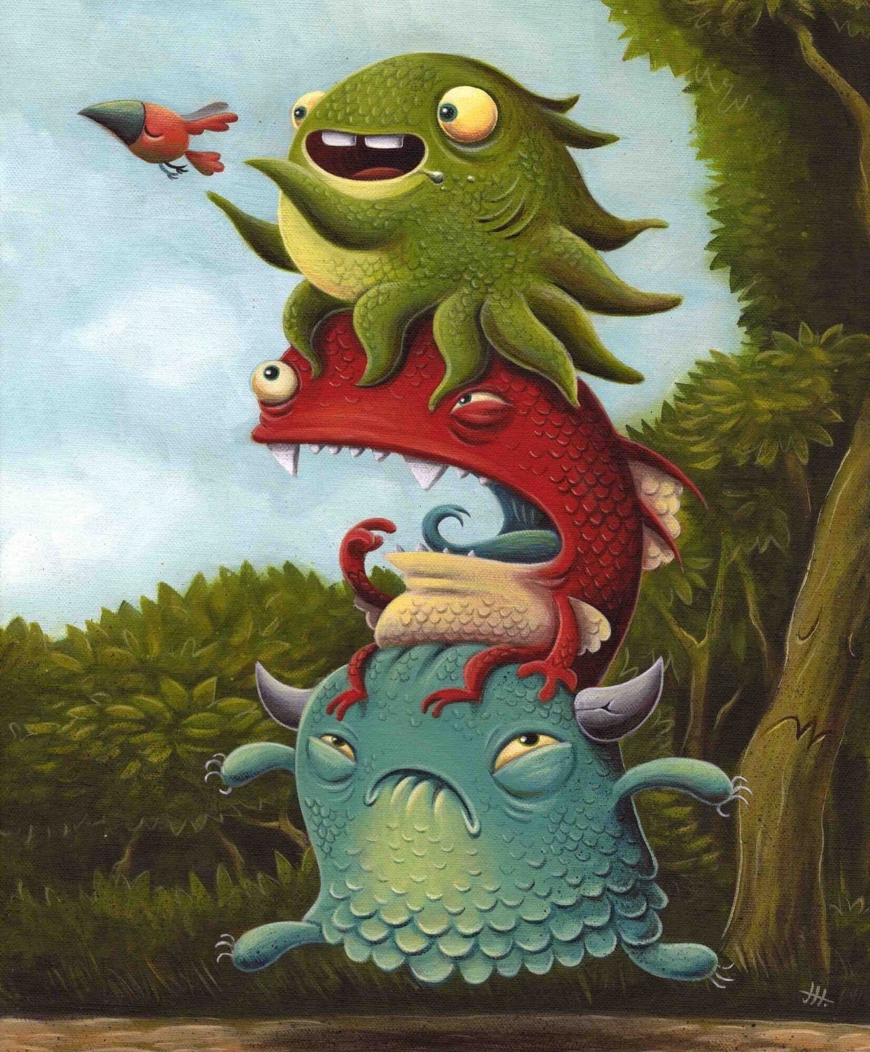 Solve Monsters jigsaw puzzle online with 56 pieces
