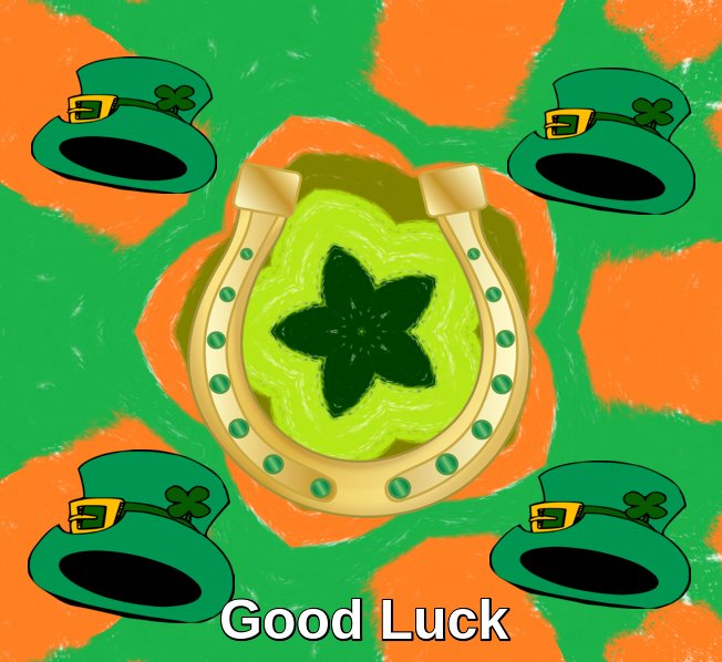 Solve Good Luck Dear Friends jigsaw puzzle online with 56 pieces