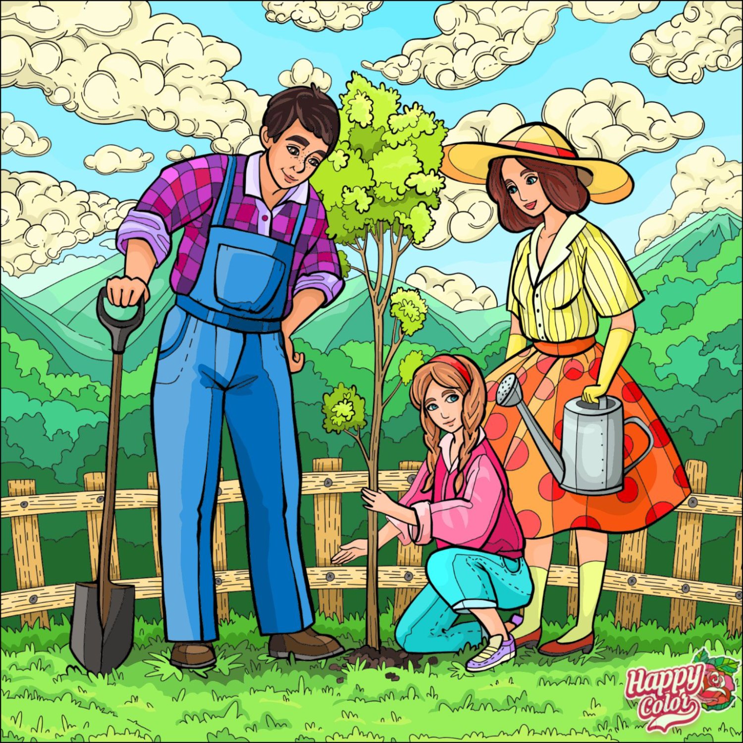 Solve PUZZLE - Planting A New Tree jigsaw puzzle online with 196 pieces