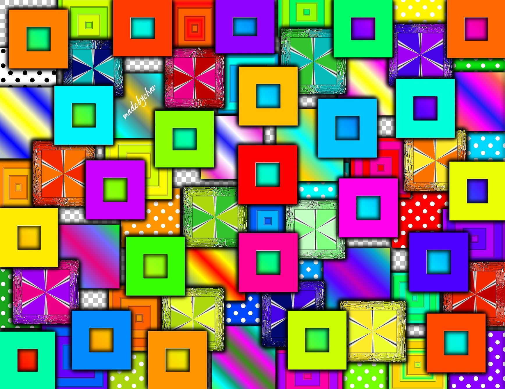 Solve Everything is square... jigsaw puzzle online with 192 pieces