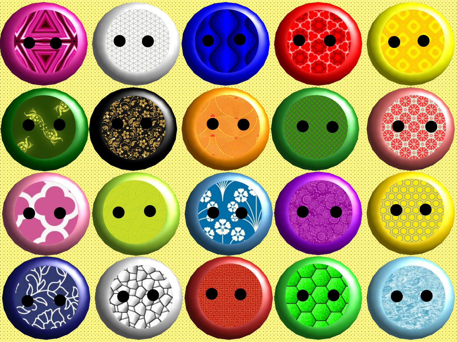 Solve colorful buttons jigsaw puzzle online with 300 pieces
