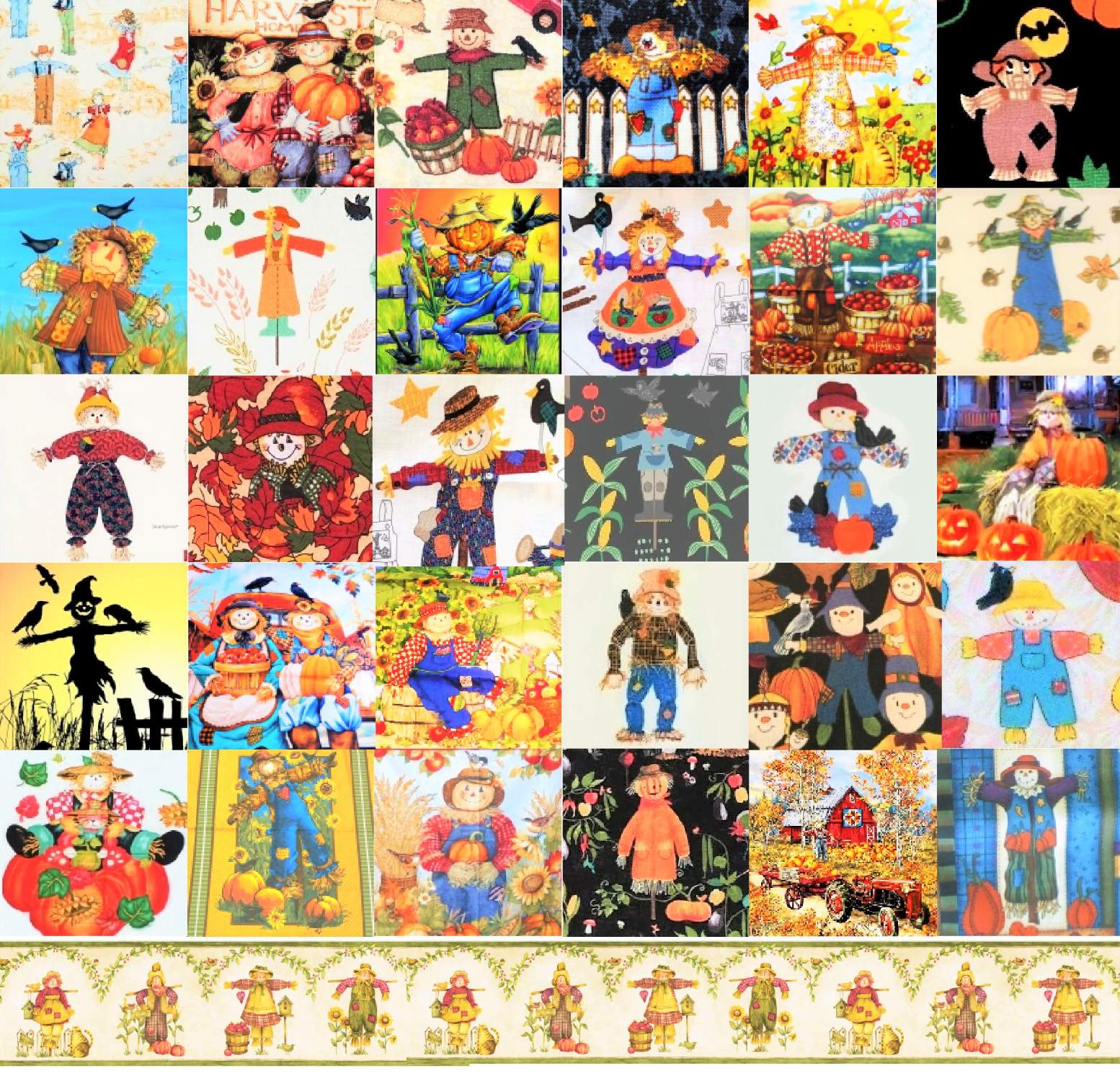 Solve PATCHWORK SCARECROWS 3 jigsaw puzzle online with 240 pieces