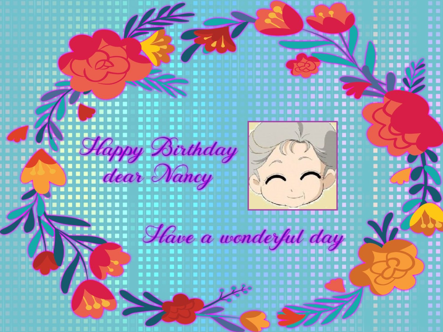 Solve Happy Birthday dear Nancy (nanapuzzler) jigsaw puzzle online with ...