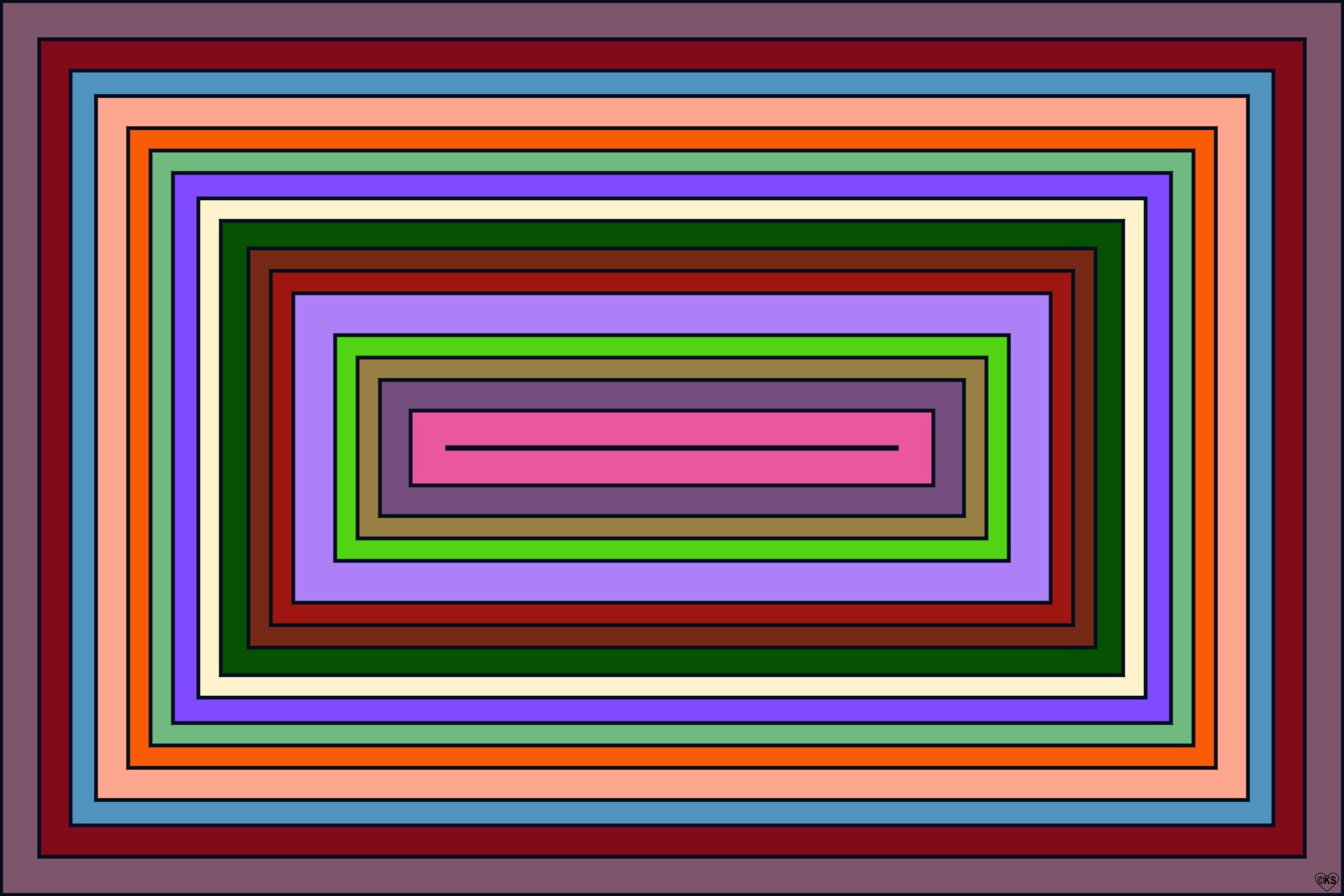 Solve Concentric Rectangles!! ~ M jigsaw puzzle online with 96 pieces