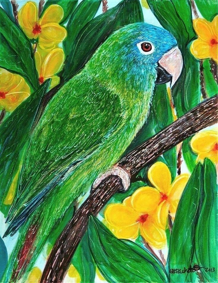 Solve Pappagallo verde jigsaw puzzle online with 48 pieces