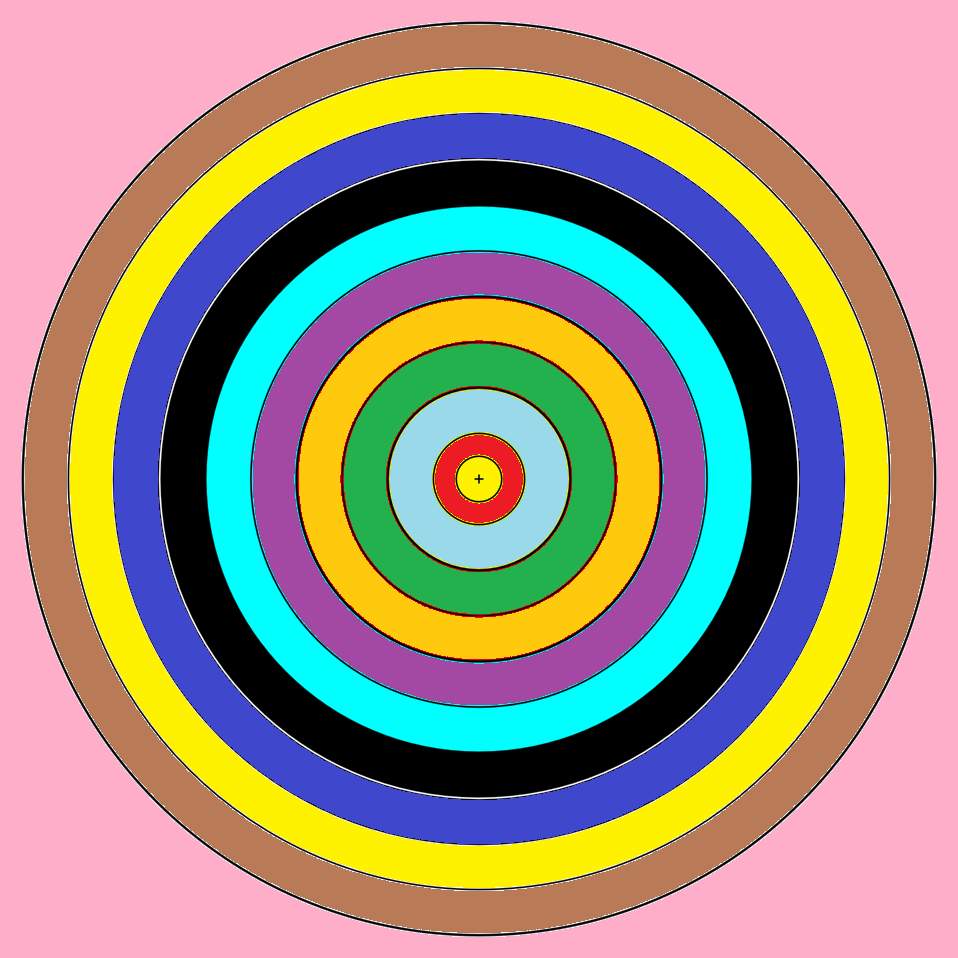 Solve CA 1066 - concentric circles - but I changed the colours to make ...