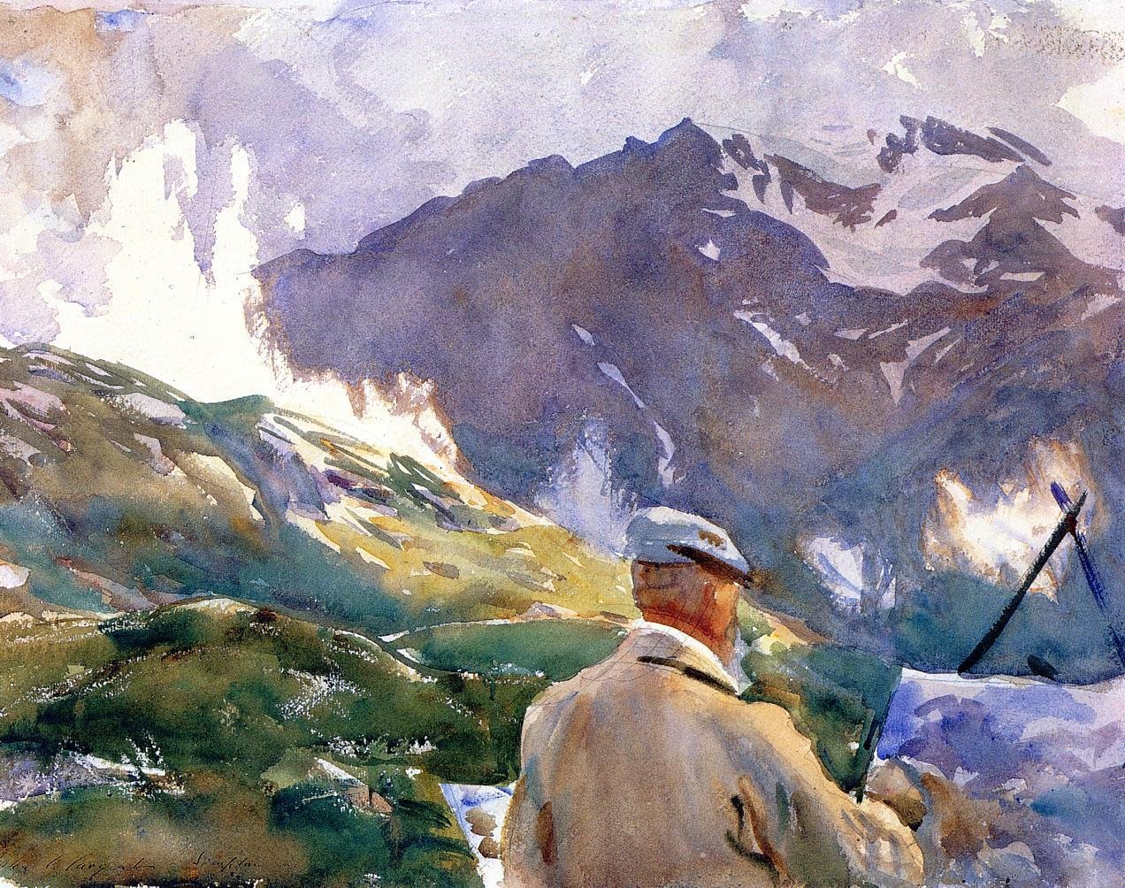 Solve Artist in the Simplon, 1909, John Singer Sargent jigsaw puzzle ...