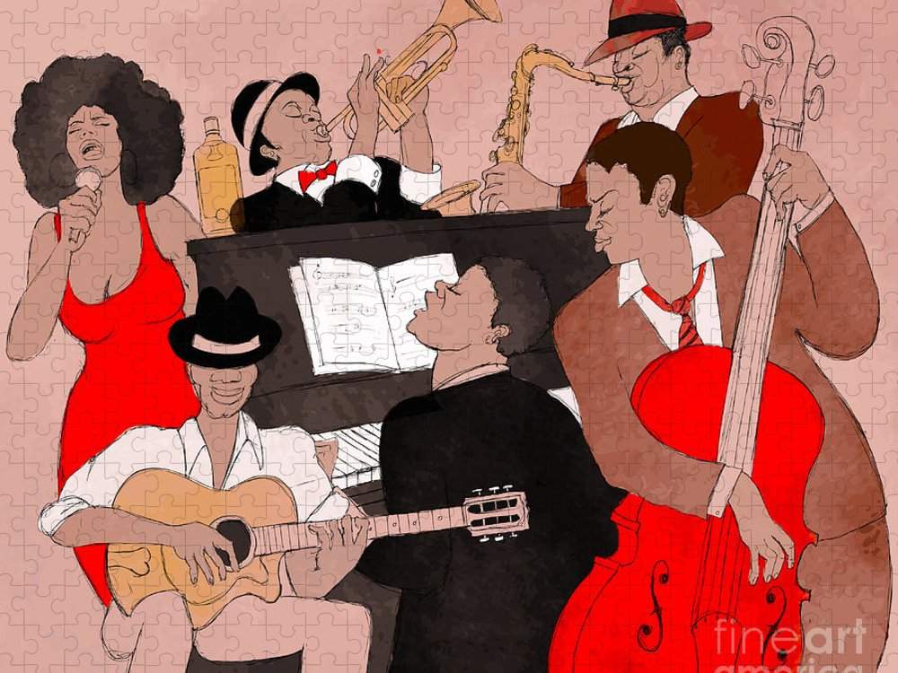 Solve Jazz-Band- jigsaw puzzle online with 192 pieces