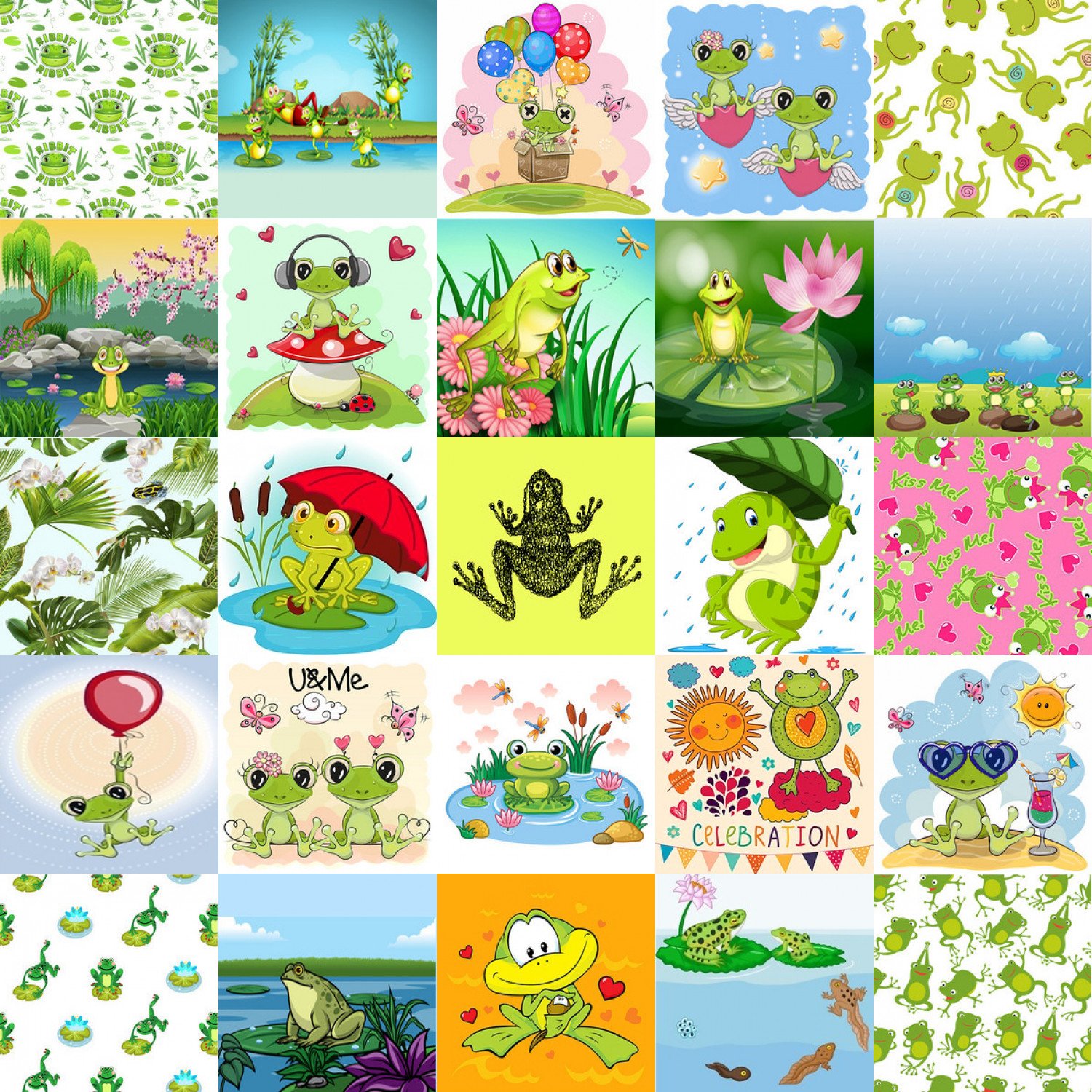Solve Happy Frogs jigsaw puzzle online with 324 pieces