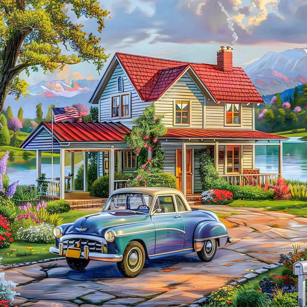 Solve Home by the Lake jigsaw puzzle online with 121 pieces