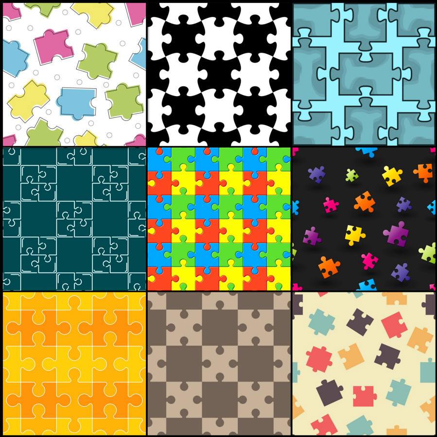 Solve Puzzle patterns jigsaw puzzle online with 81 pieces