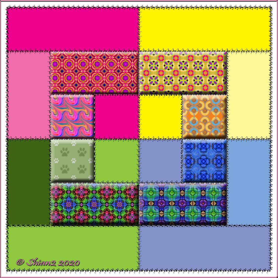 Solve Rectangles and Squares jigsaw puzzle online with 64 pieces