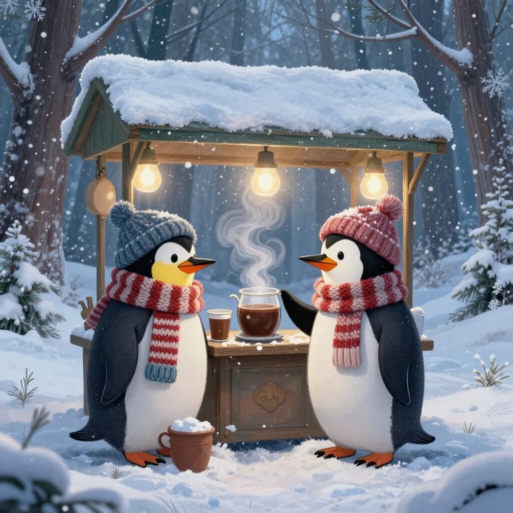 Solve Penguins jigsaw puzzle online with 49 pieces