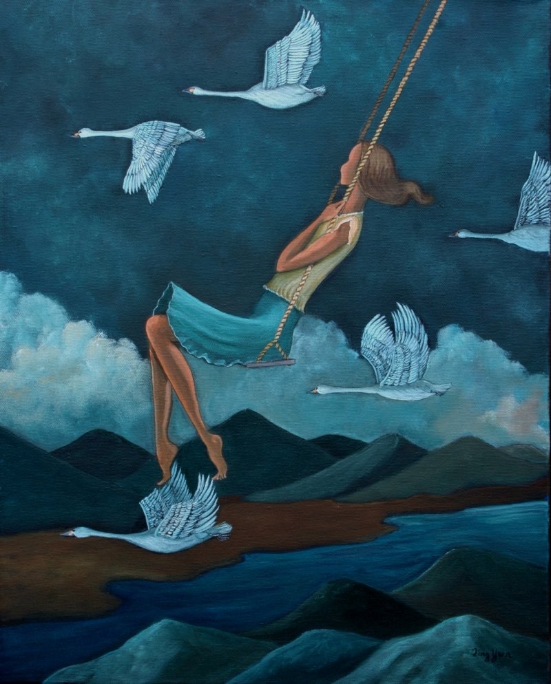 Solve Ting Yuen Artwork - 'Swinging on a star' jigsaw puzzle online ...