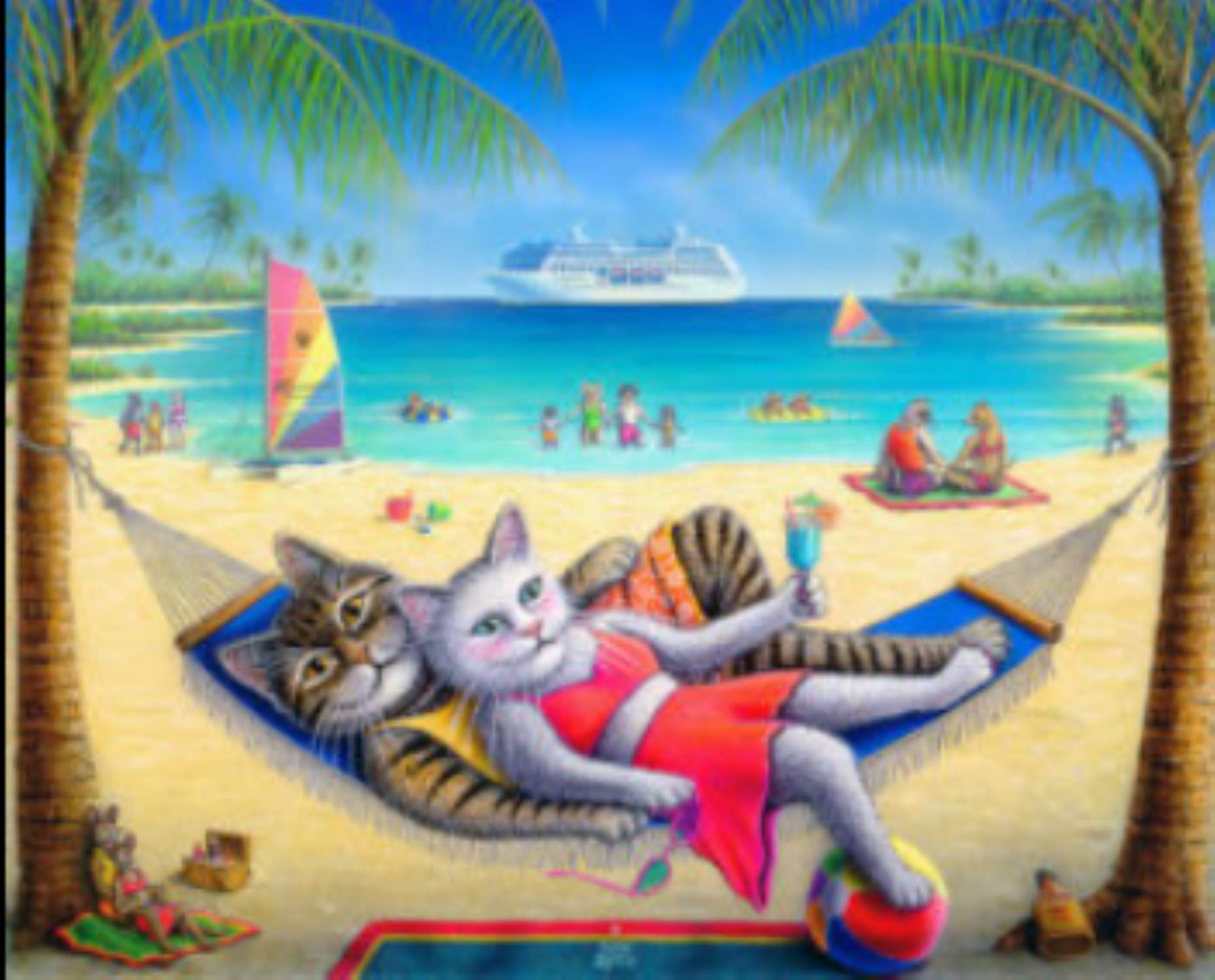 Solve Kool-Kat Kruise by Don Roth kool-kats. jigsaw puzzle online with ...