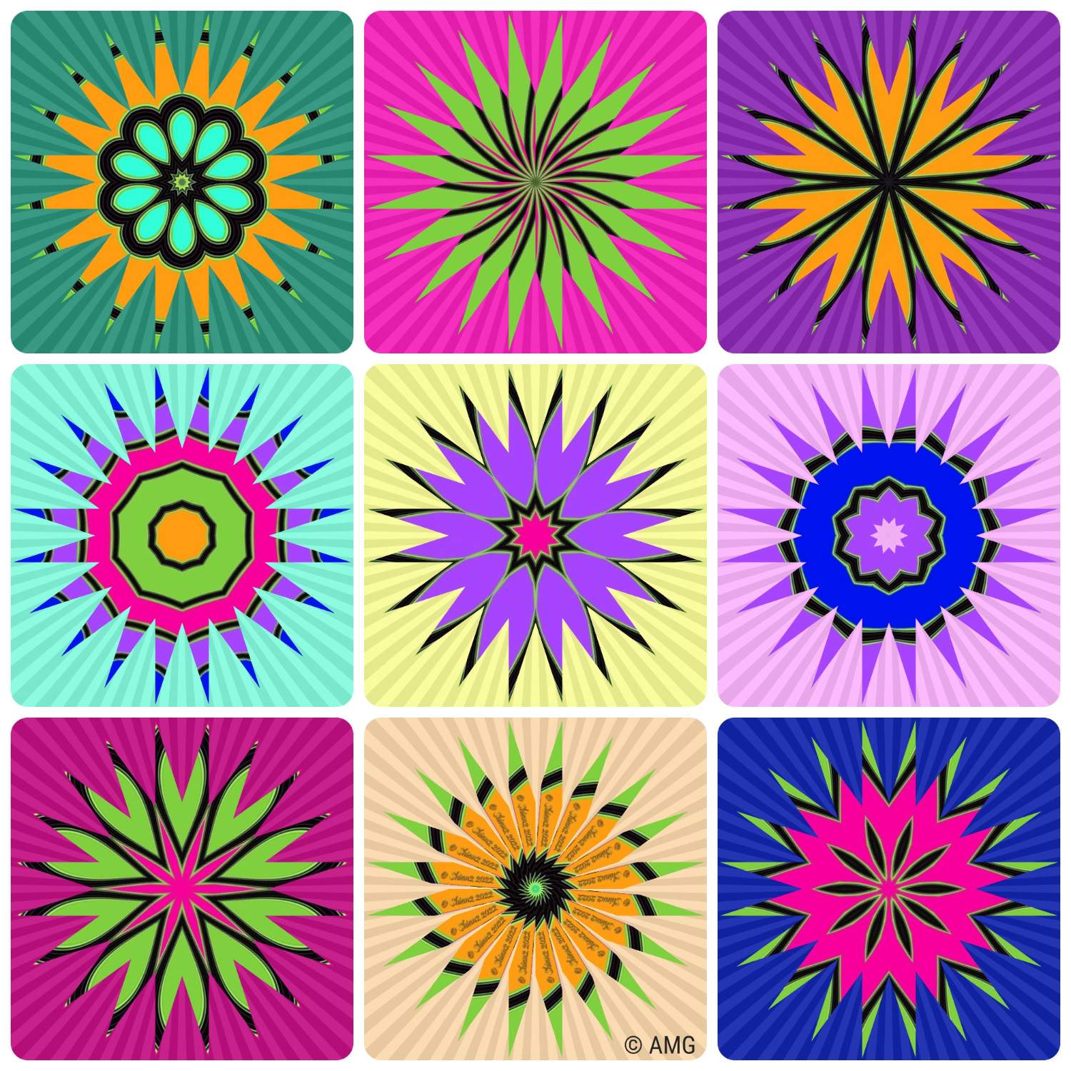 Solve Stars From Shirley's Colours On A Slant jigsaw puzzle online with ...