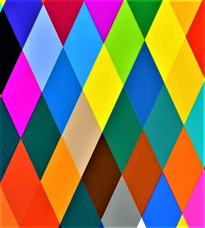 Solve colorful-rhombus jigsaw puzzle online with 72 pieces