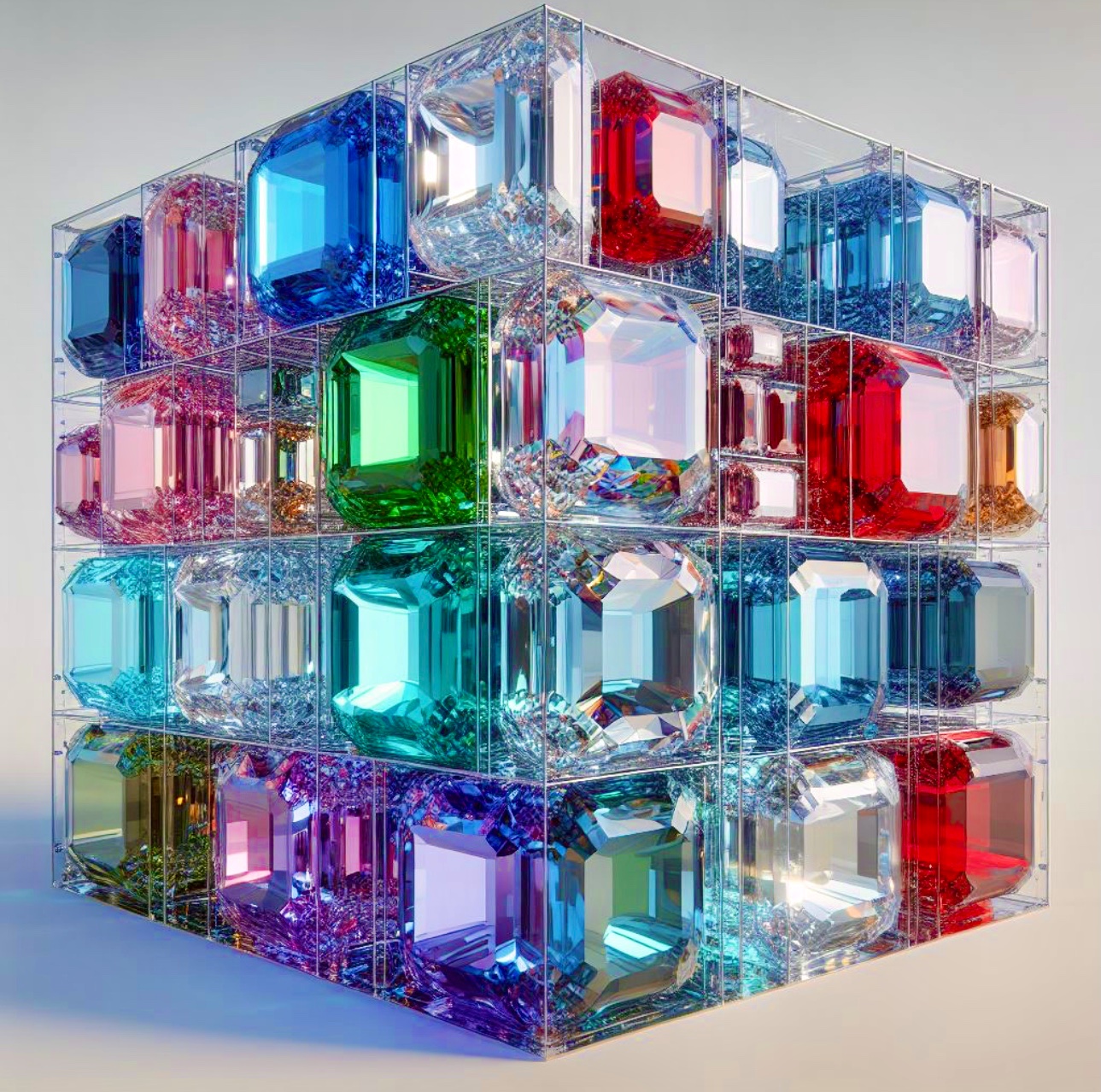 Solve Rubik’s Cube jigsaw puzzle online with 100 pieces