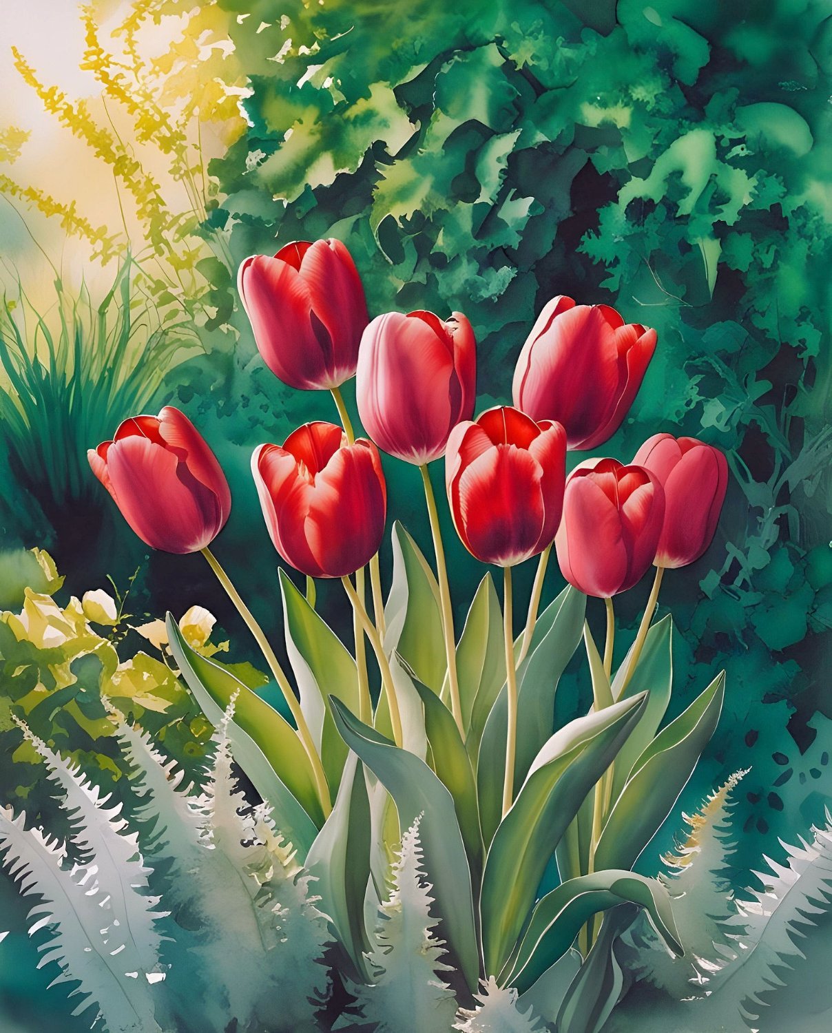 Solve Red Tulips, resizable 12 to 550 pieces jigsaw puzzle online with ...