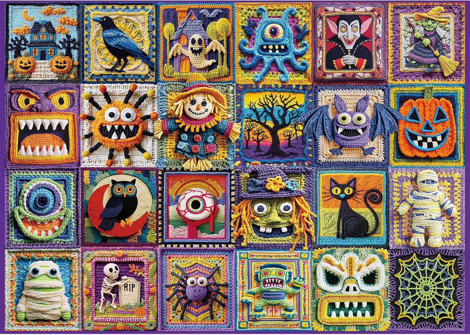 Solve Halloween Crochet jigsaw puzzle online with 266 pieces