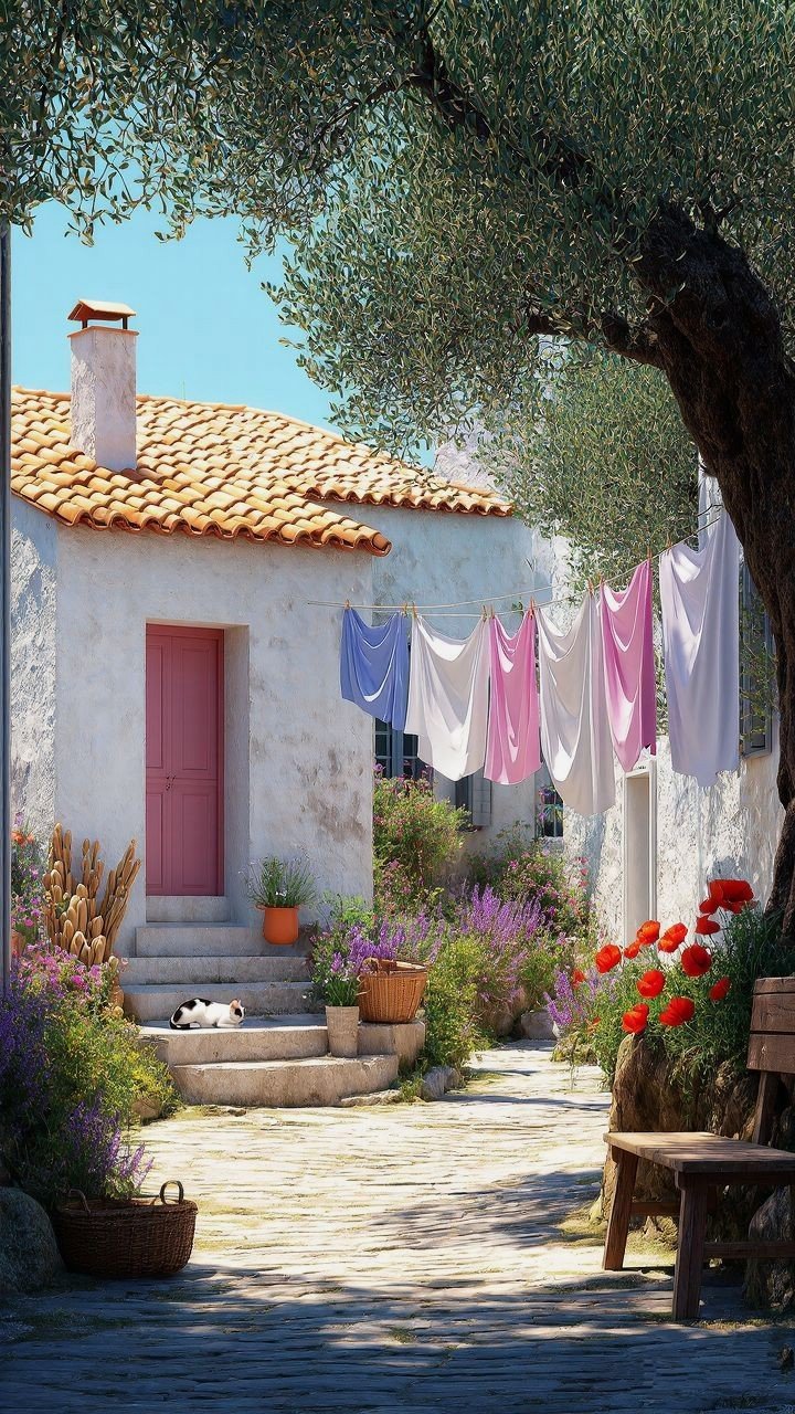 Solve Calm village life jigsaw puzzle online with 40 pieces