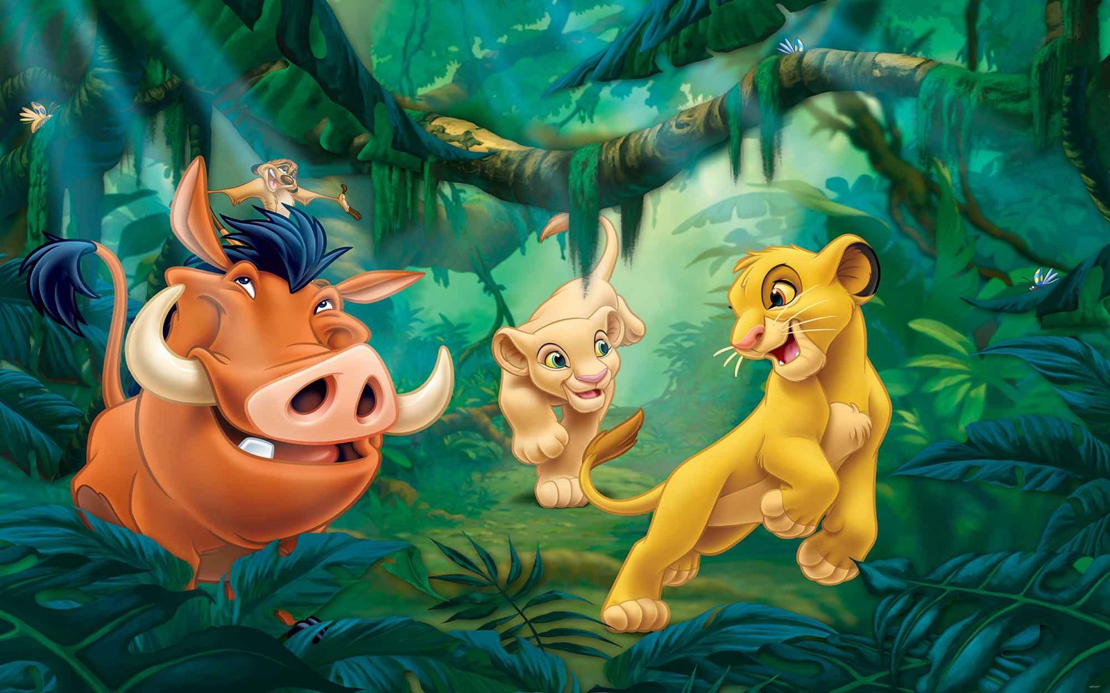 Solve Simba Nala Timon Pumba jigsaw puzzle online with 40 pieces
