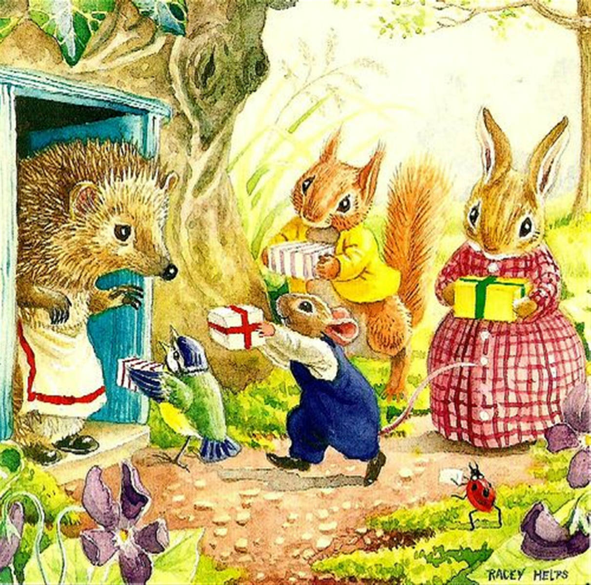 Solve Presents for Mrs. Hedgehog jigsaw puzzle online with 324 pieces