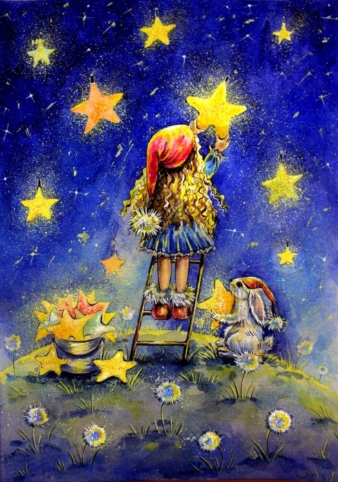 Solve La mise en place des étoiles ! jigsaw puzzle online with 88 pieces