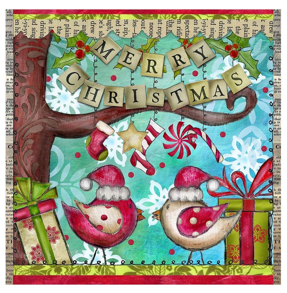 Solve MERRY CHRISTMAS jigsaw puzzle online with 256 pieces