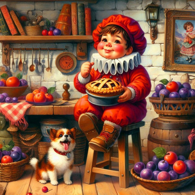 Solve Little Jack Horner jigsaw puzzle online with 81 pieces