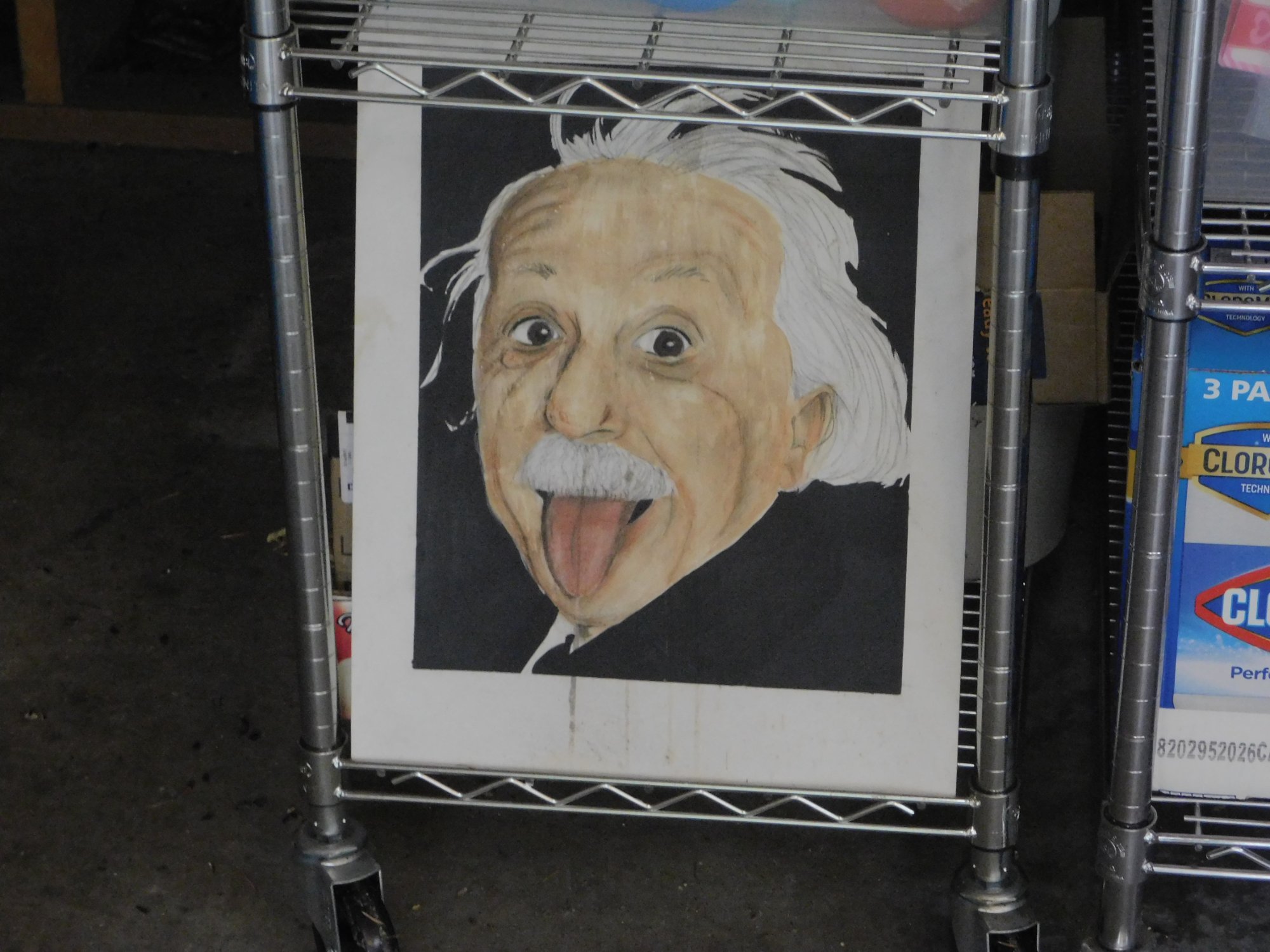 Solve Einstein Being Goofy jigsaw puzzle online with 108 pieces