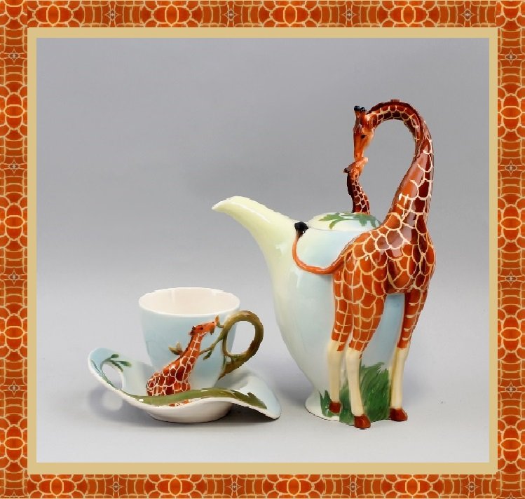 Solve Giraffe Teapot with Cup and Saucer jigsaw puzzle online with 25 ...