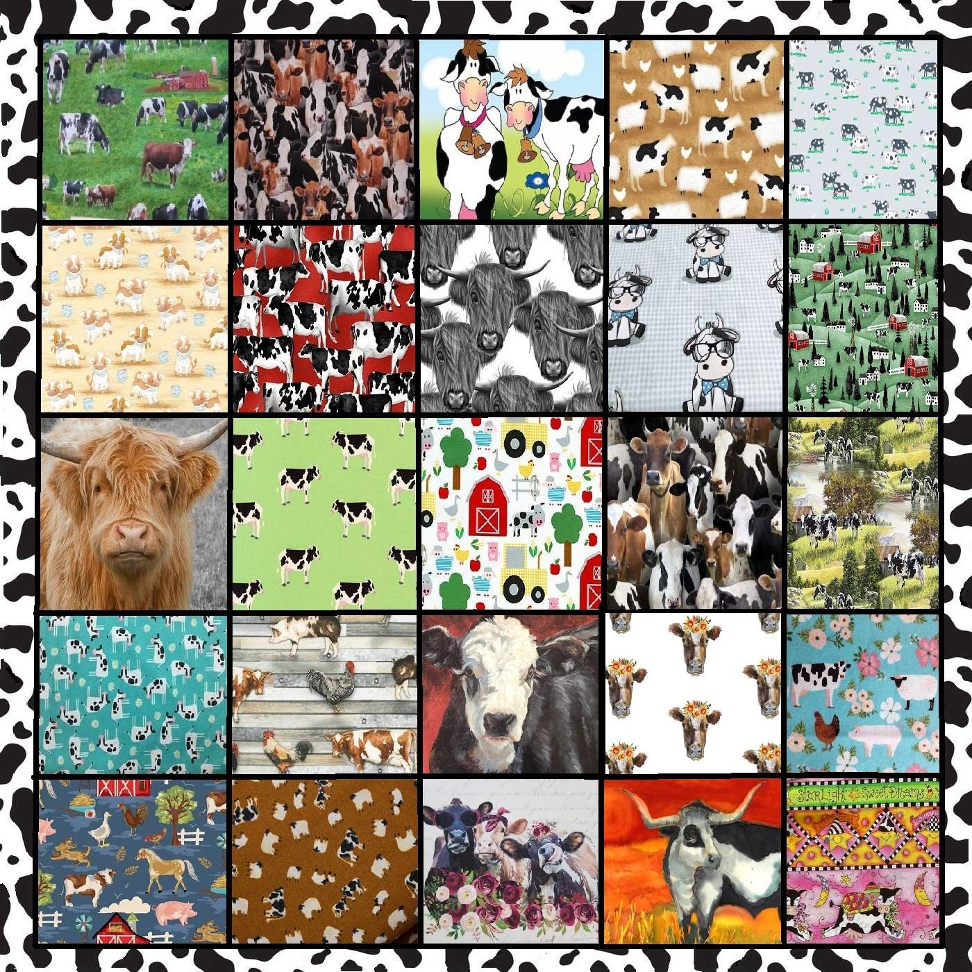 Solve Theme: Farm Animals - Cows jigsaw puzzle online with 324 pieces