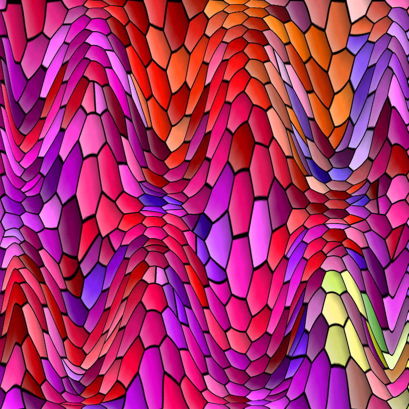 Solve Wavy Mosaic jigsaw puzzle online with 81 pieces