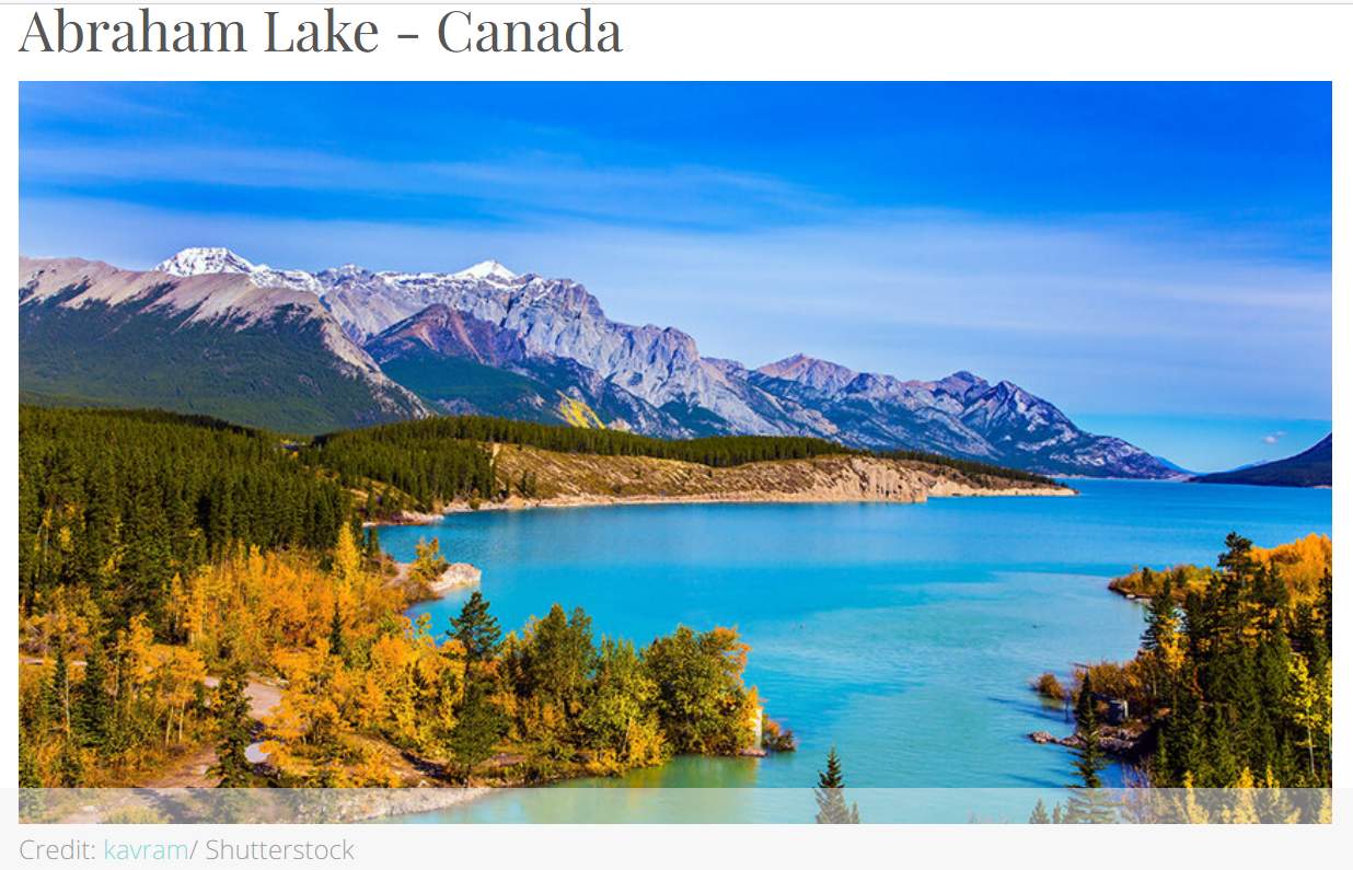 Solve LAKE-ABRAHAM-ALBERTA-CANADA jigsaw puzzle online with 54 pieces