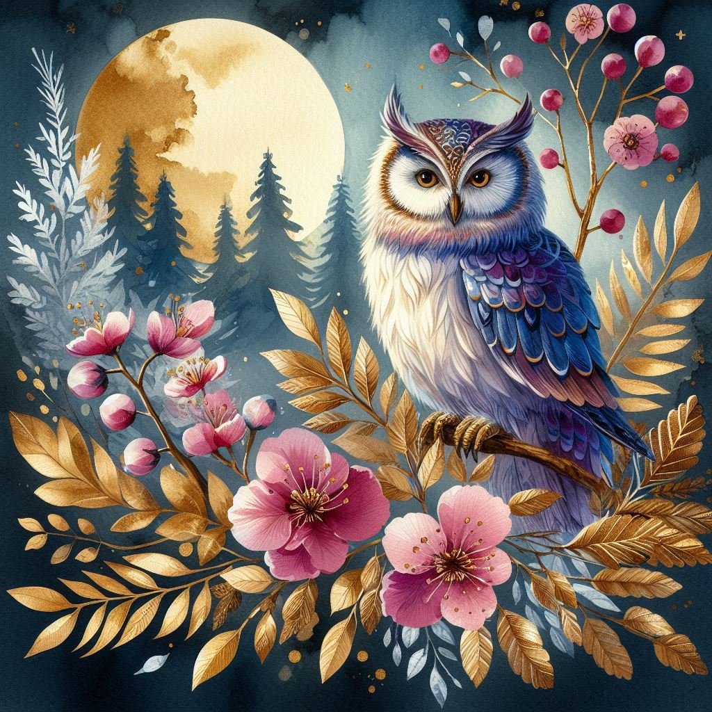 Solve Wise owl (resize 9 to 306 pieces) jigsaw puzzle online with 81 pieces