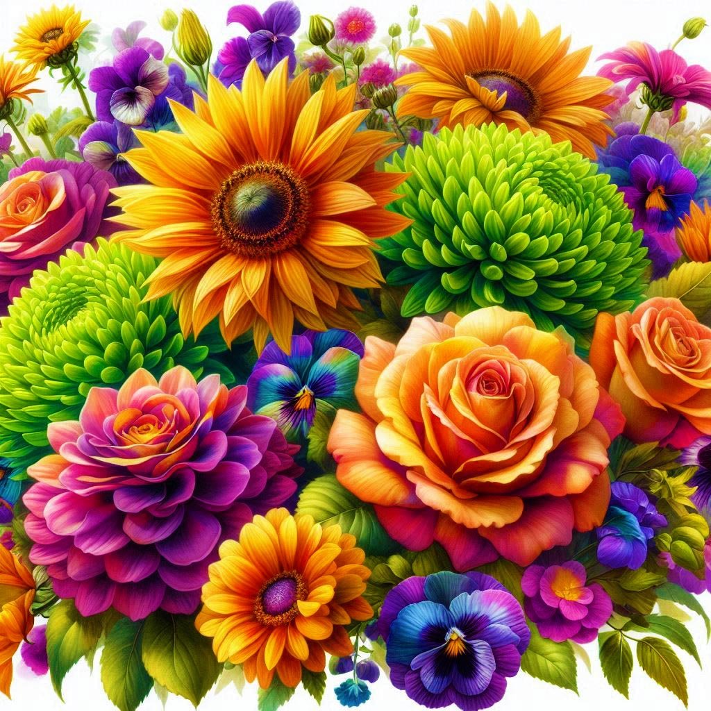 Jigsaw Puzzle | 64 pieces | beautiful end of Summer flowers | Jigidi